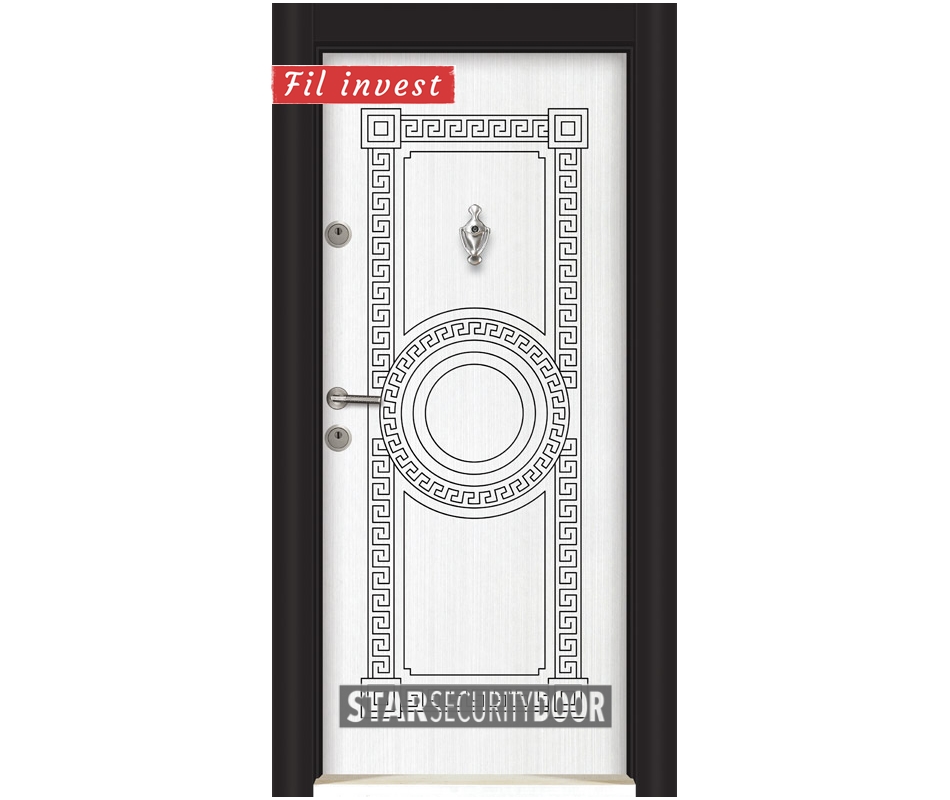 Врата Star Security Door серия Parkdoor модел SL100 Бяла перла