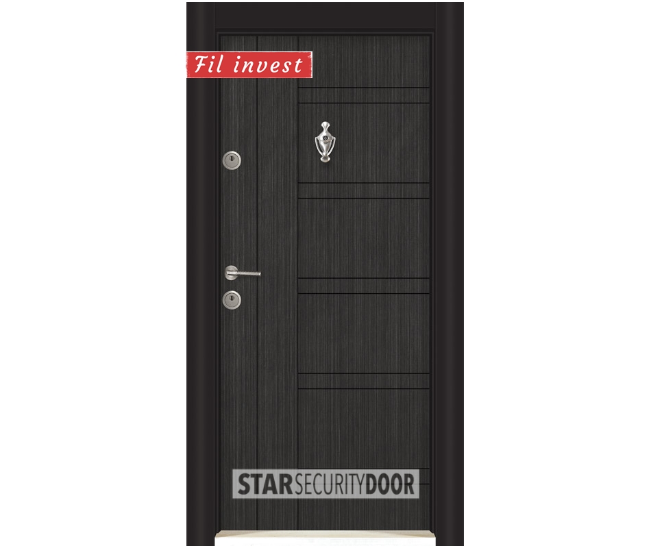 Врата Star Security Door серия Parkdoor модел SL101 Черна