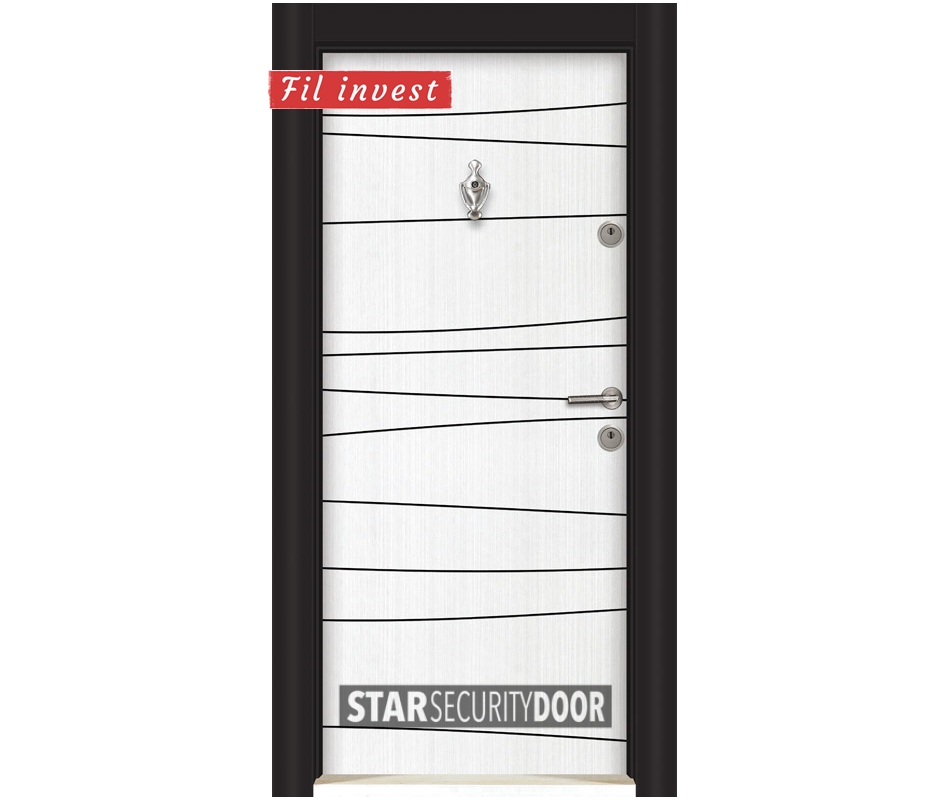 Врата Star Security Door серия Parkdoor модел SL206 Бяла перла