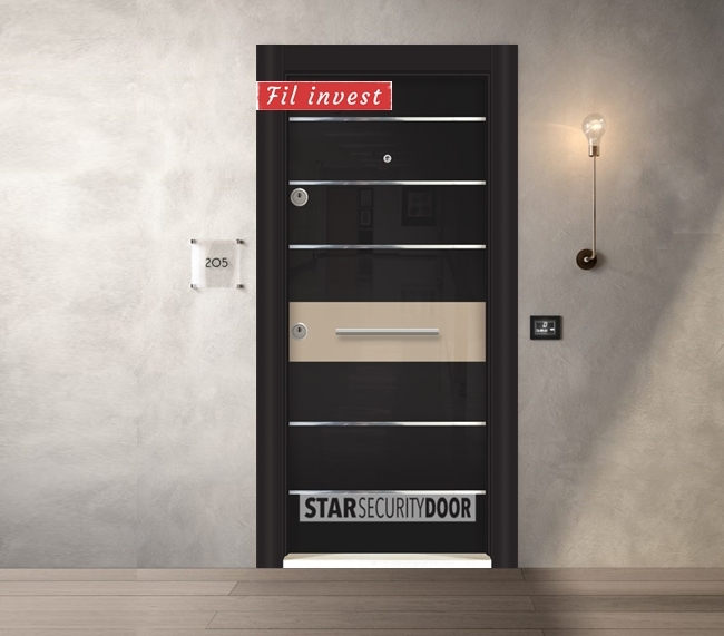 Врата Star Security Door серия Laminart модел LM5252 HG черно