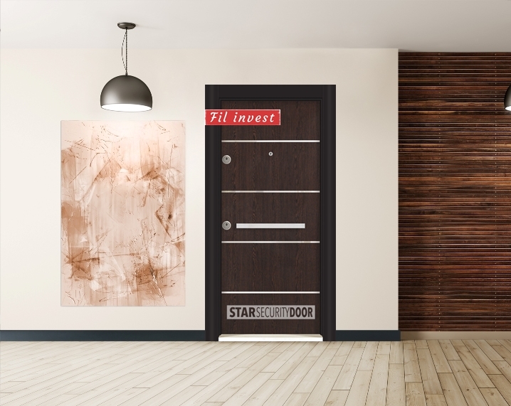 Врата Star Security Door серия Outdoor модел LP Инокс Венге - FIL Invest