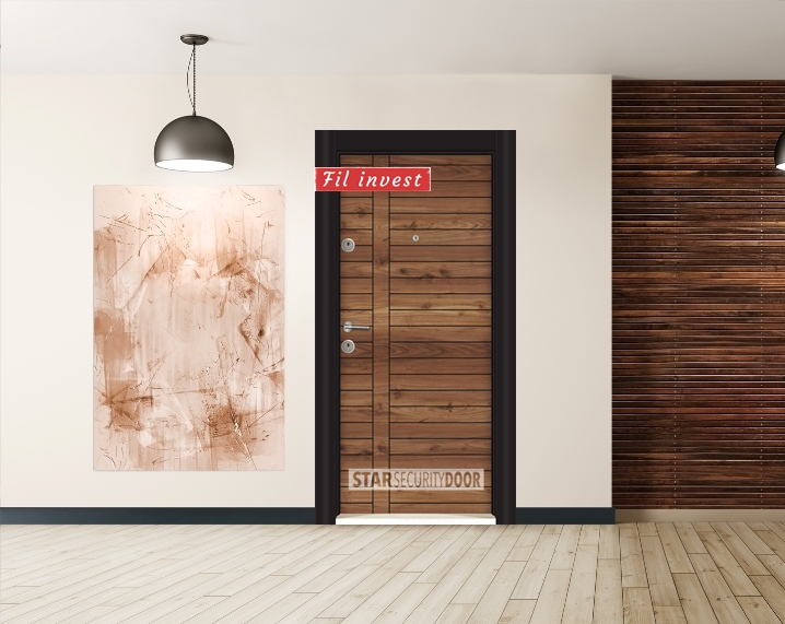 Врата Star Security Door серия Outdoor модел MFS516 Орех - FIL Invest