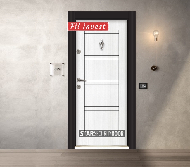 Врата Star Security Door серия Parkdoor модел SL102 Бяла перла - FIL Invest