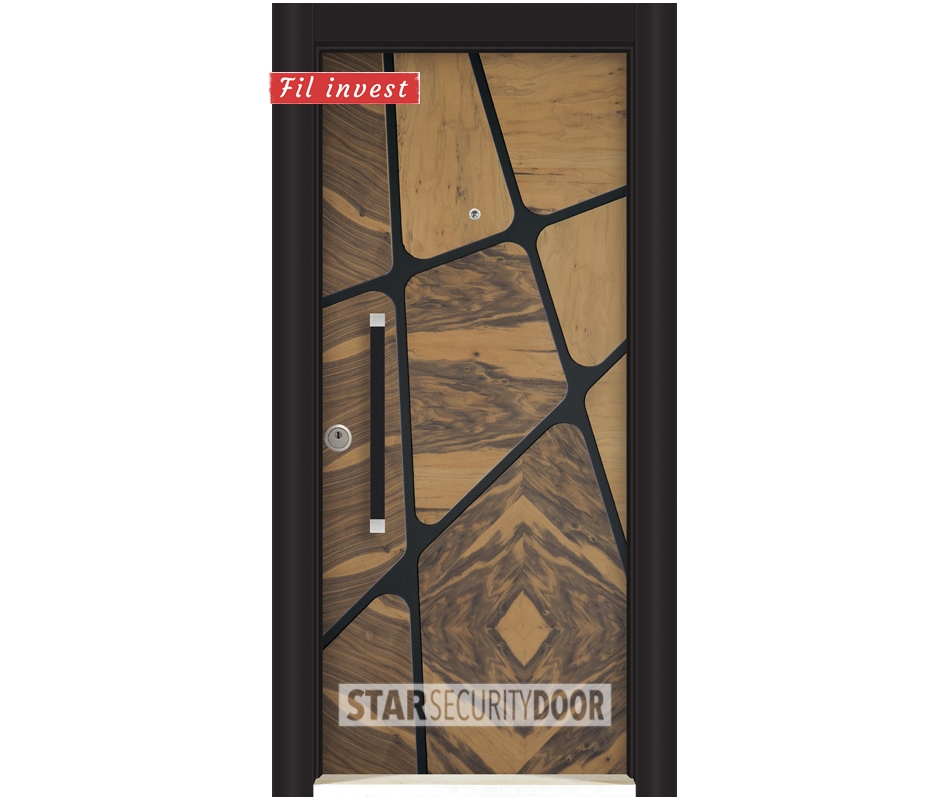 Врата Star Security Door серия Nature модел NT03 Орех