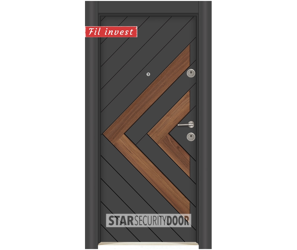 Врата Star Security Door серия Outdoor модел MFS106 Антрацит - FIL Invest